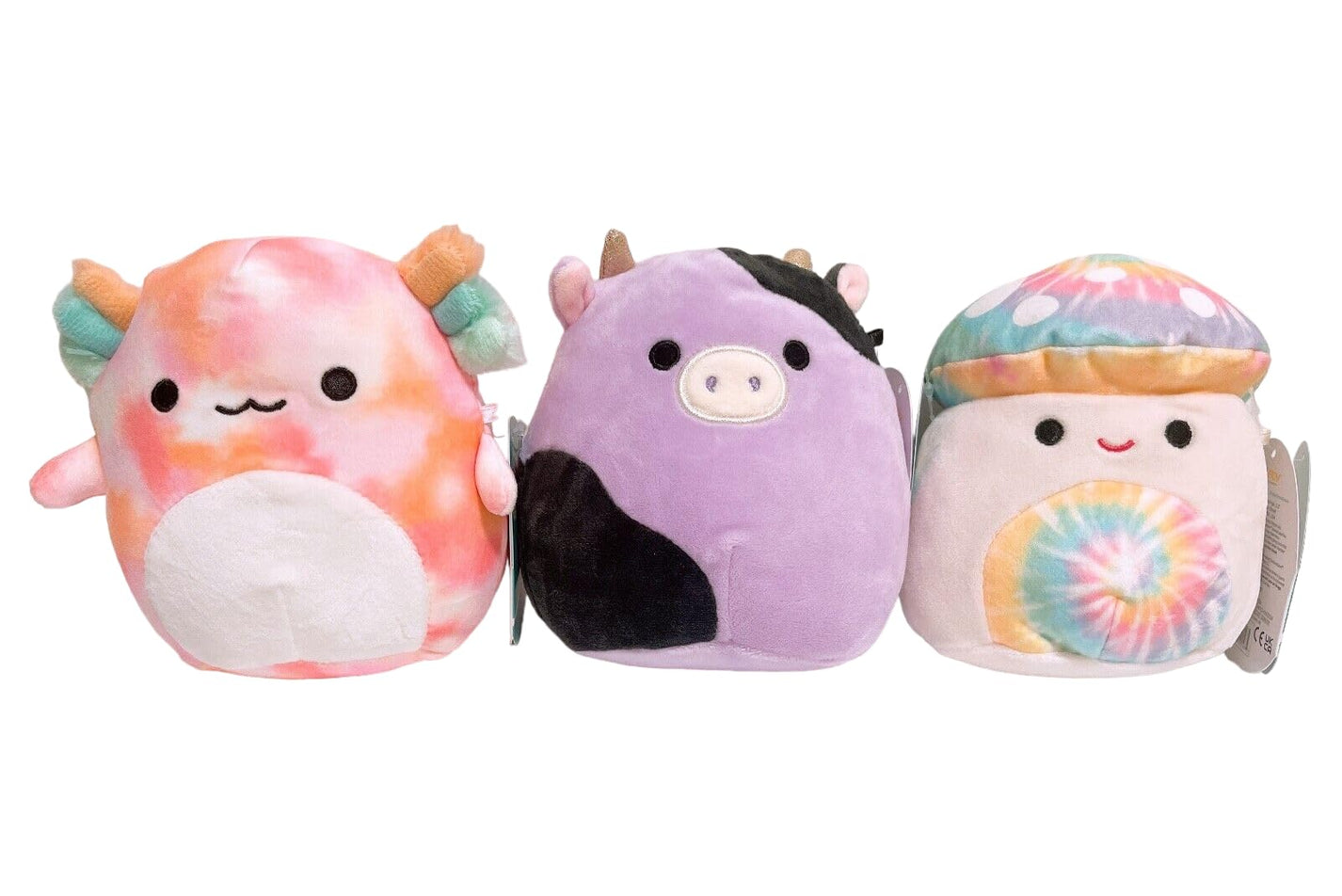 Original Squishmallow 5-Inch – Axolotl, Cow & Mushroom Plush for Claw ...